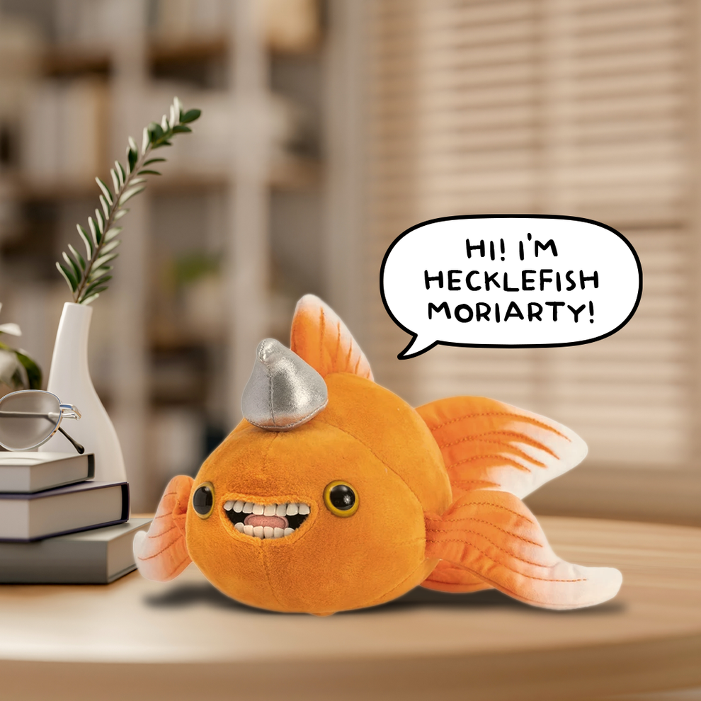 Official Hecklefish Moriarty Talking Plushie – The Why Files